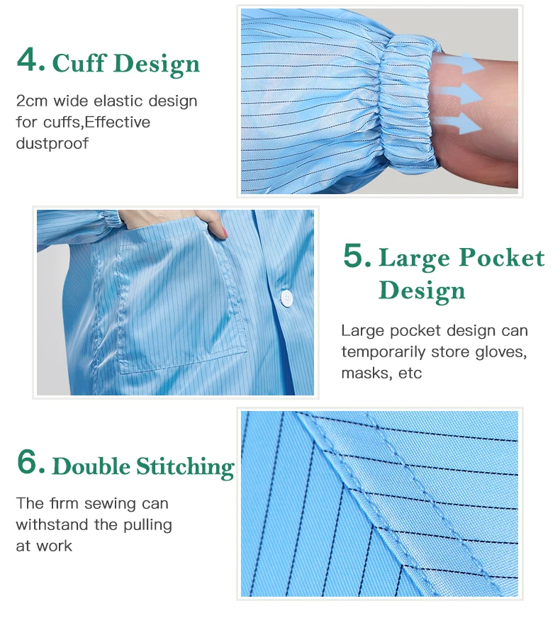 High Quality Full Sleeve Antistatic Lab Coats For Female And Male ...