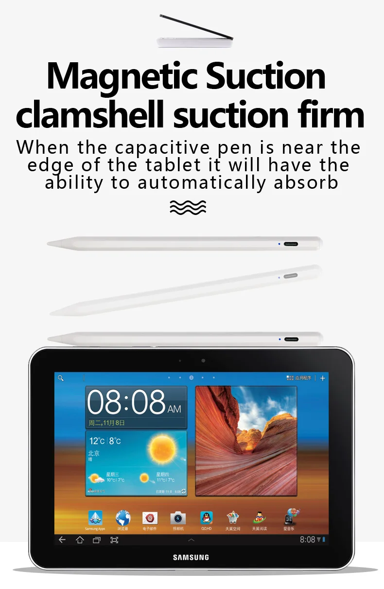 Palm Rejection Smart Touch Screen Drawing Tablet Active Stylus Tilt ...