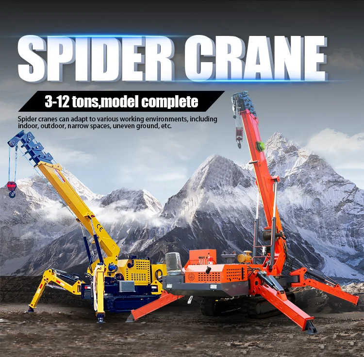 Mining Telescopic Boom Small Spider Crane 3ton 5ton 8ton Mini Heavy ...