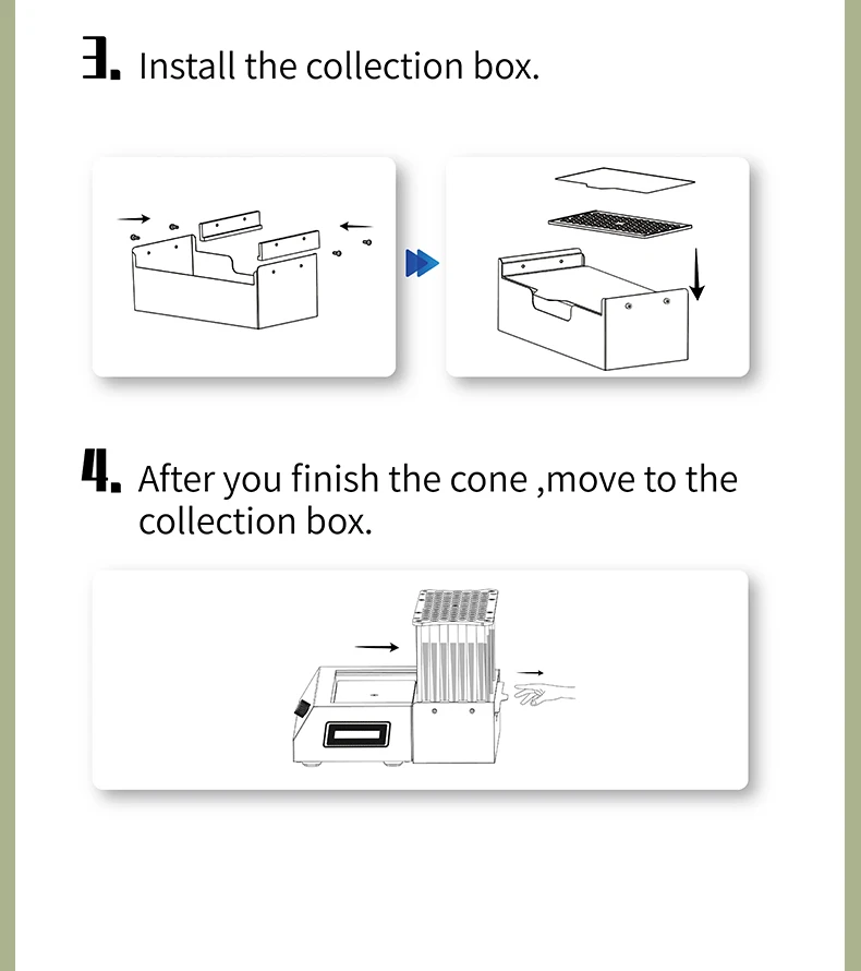 Maywaysky 100pcs Cone Filling Machine King Size 84mm/98mm/110mm Cone ...