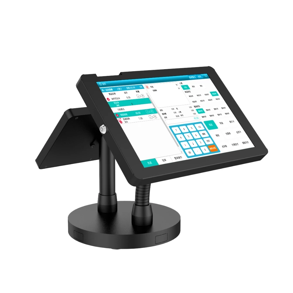 Tablet POS Stand Desktop Gooseneck Tablet Holder Dual Screen Tablet ...