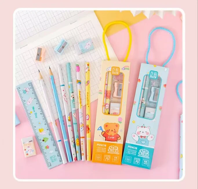 Wholesale Kids Stationery Gift Set Five Piece Cute Kawaii Set School ...