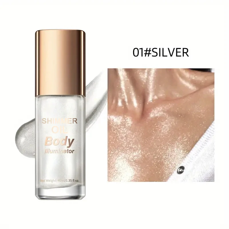 5 Color Subtle Shimmer Body Oil Smooth And Light Luminizer Moisturizing ...