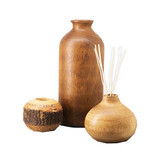 3*10 Inches Handmade Wooden Vase Sorces From Mango Wood Thailand Flower ...