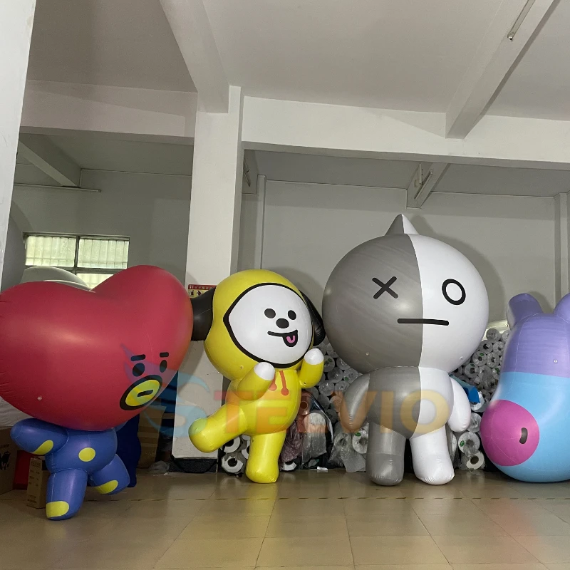 Customized Giant Inflatable Cartoon Character Model Inflatable Blue ...