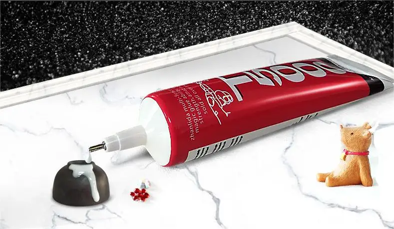 Multipurpose Glue White Soft Zhanlida T5000 50ml Repair Cell Phone Display Screen Back Cover ...