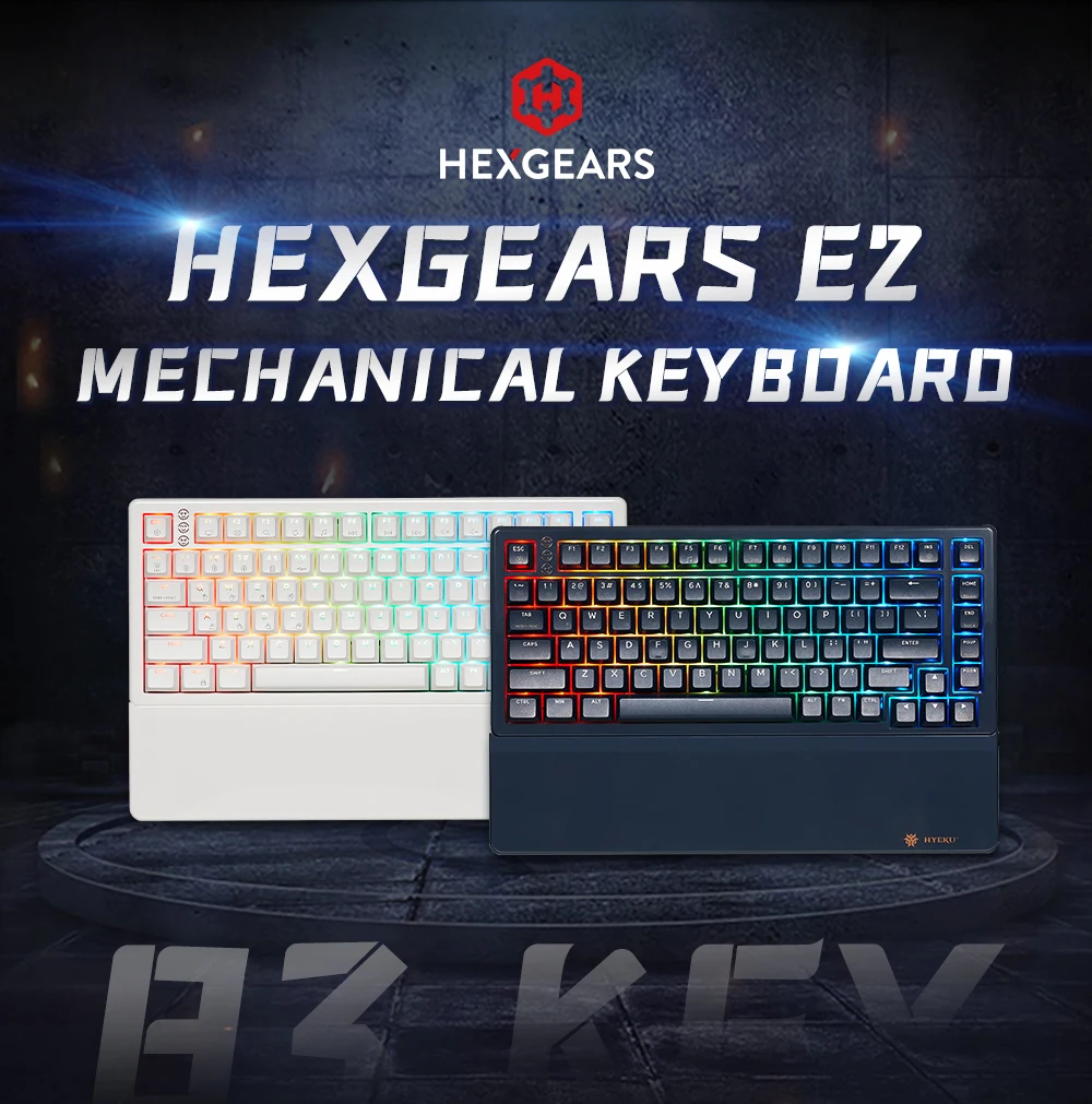 Hexgears E2 Pro Blue Wireless Gamer Mechanical Keyboard Wireless ...
