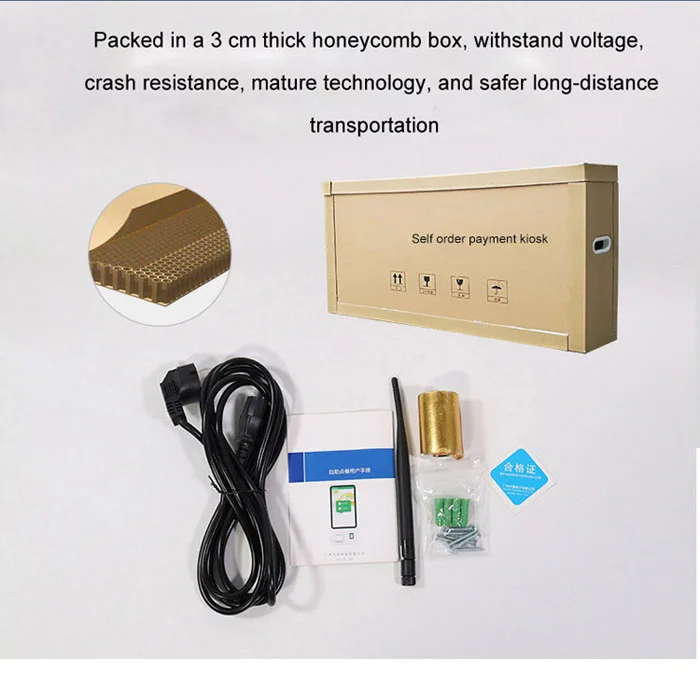 Indoor Restaurant Selfservice Android Capacitive Touch Screen Pos System Sleek Queue Ticket ...