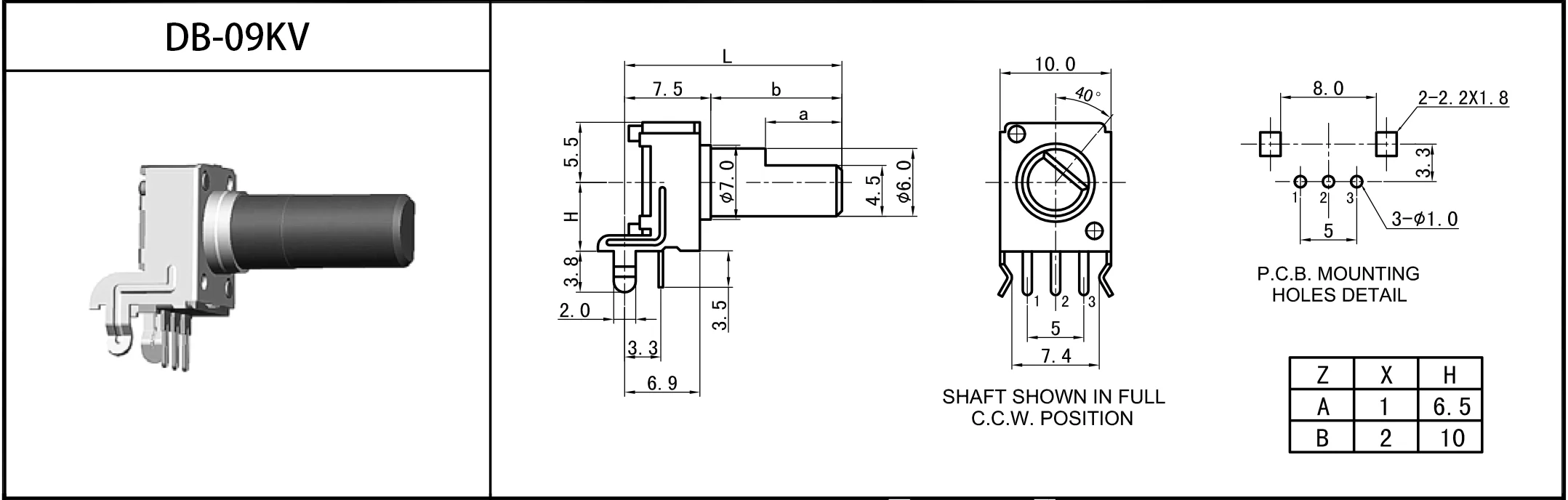 9mm Insulated Shaft 1k 10k 100k Linear Carbon Film 3 Pin Volume Control ...