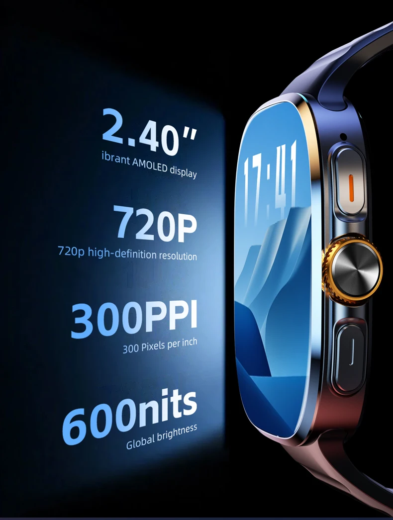 M99 Smartwatch: 4G Dual System, 2.4" AMOLED Screen, IP68 Waterproof ...