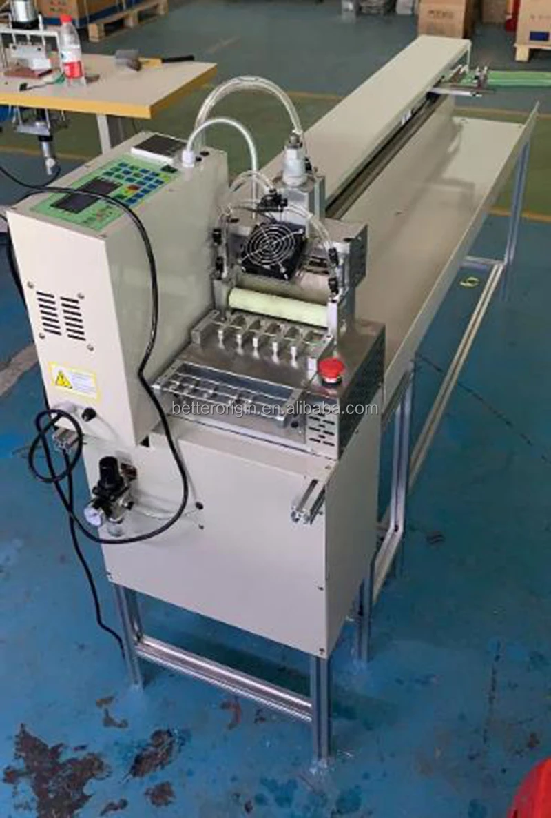 Labor Saving Velcro Tape Cutter Machine With Material Pulling And ...