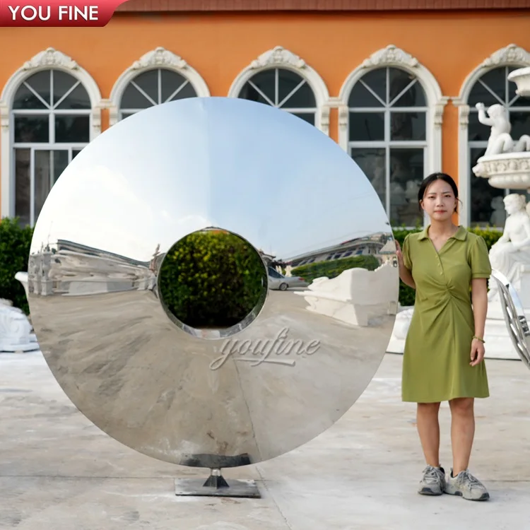 Modern Sky Mirror Large Big Metal Sculpture Art Stainless Steel ...