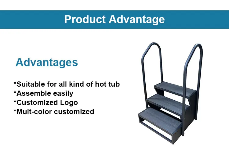4-tier Modern Design Swim Spa Ladder - Soaking Pool Steps
