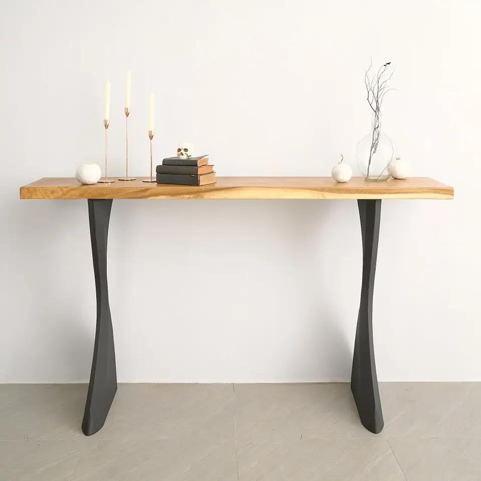 Modern Style Wrought Iron Table Legs Rustic Heavy Duty Industrial ...