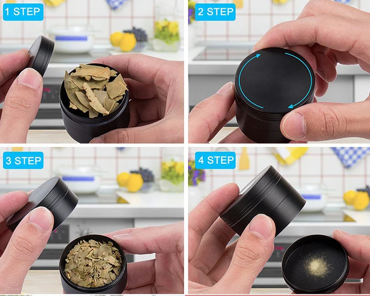 Aluminum Custom 2022 Unique Portable Non Stick Grinders Set 2.5 Inches ...