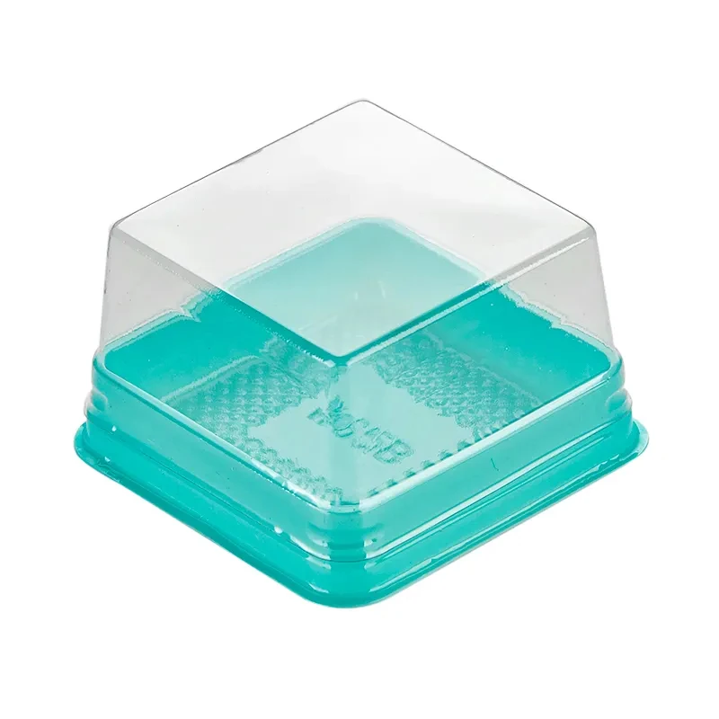Clear Plastic Square Cupcake Container Dome Holders Moon Cake Blister ...