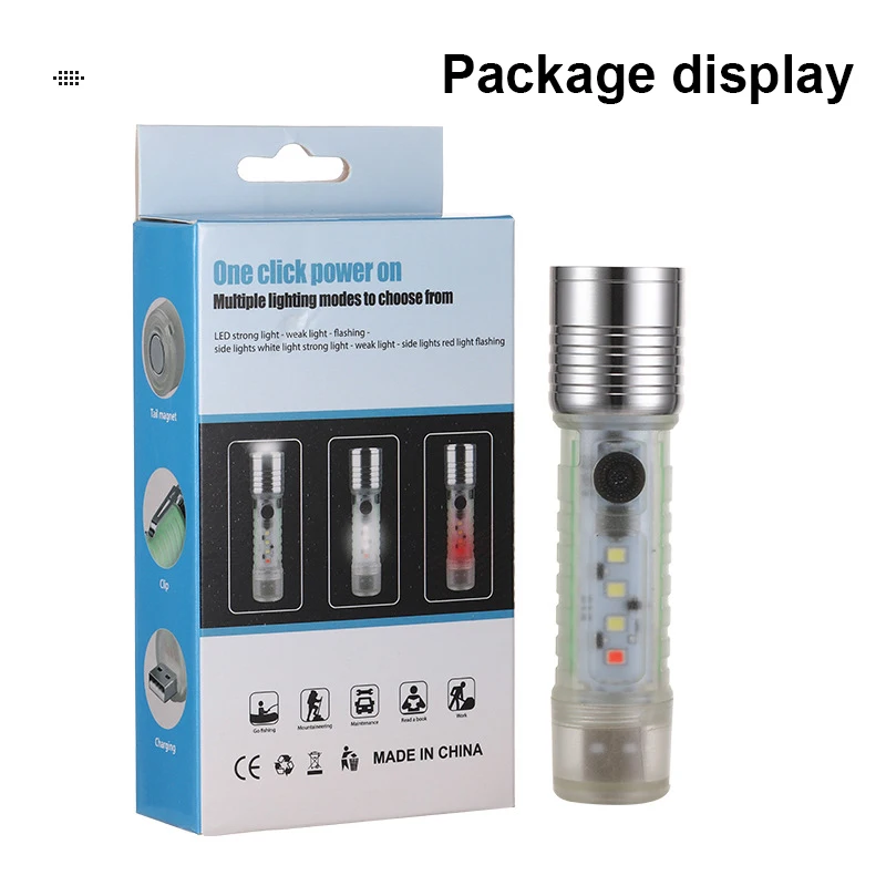 Helius New Mini P50+3*SMD Mini Strong Light with COB Portable ...
