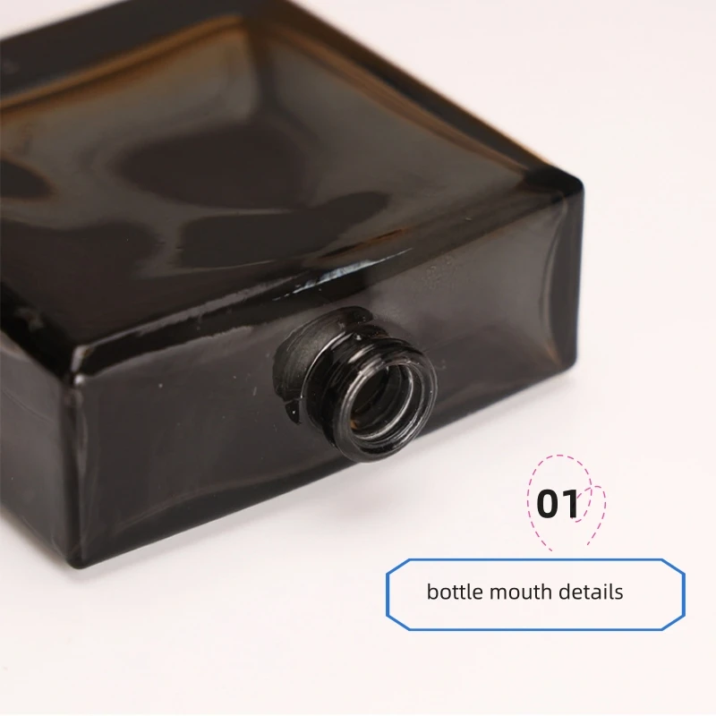 Wholesale Gray 50ml 100ml Square Perfume Sample Bottles Fashion Glass ...