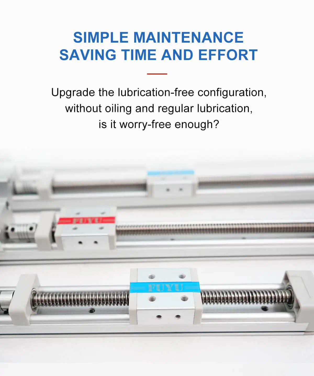 Double Rail Linear Guide Vertical Axis Low Noise Ball Screw Mini ...