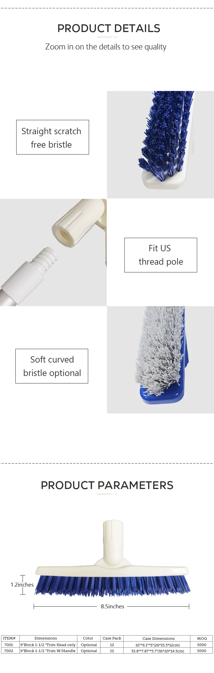 Eco-friendly V-shaped Grout Brush 180 Degree Rotary Brush Floor Washer ...