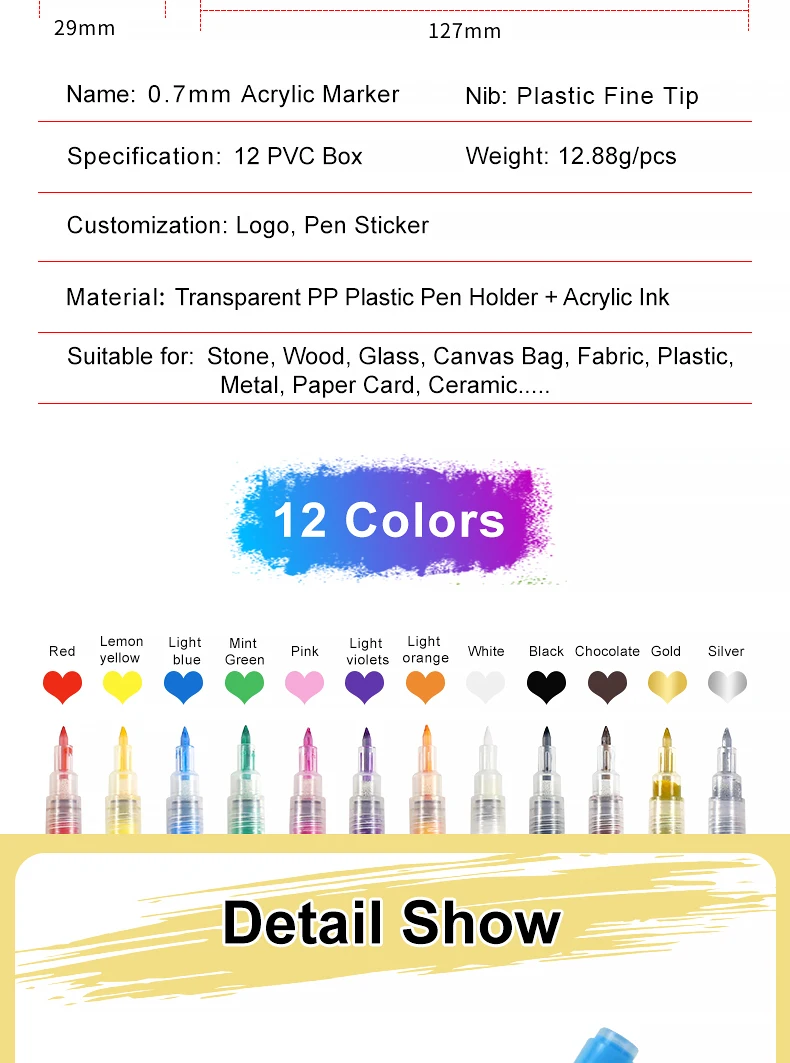 Art Marker Colors Markers Set Permanent Art Markers With Fine Bullet ...