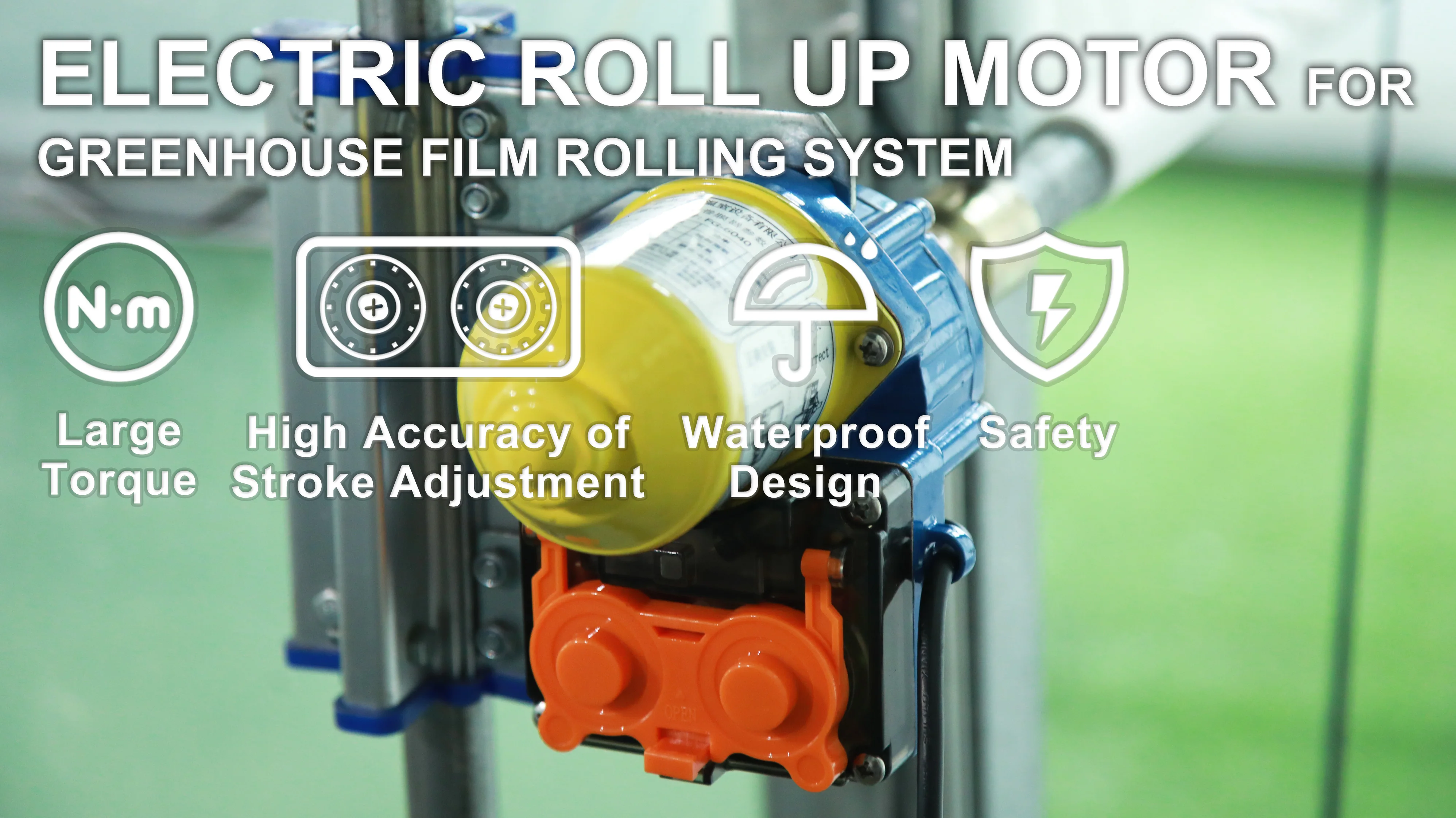 Tunnel Greenhouse Roof Ventilation Roll Up Machine Tunnel Greenhouse ...