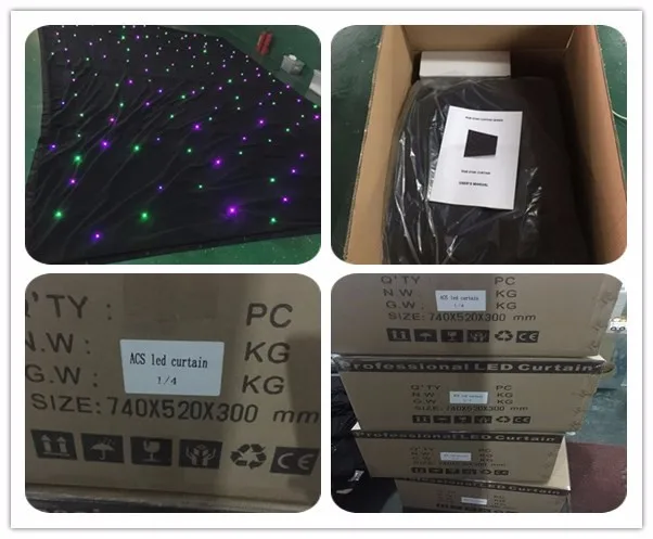 Background Stage Flexible Foldable Led Star Curtain Rgb Dmx Starry Sky ...