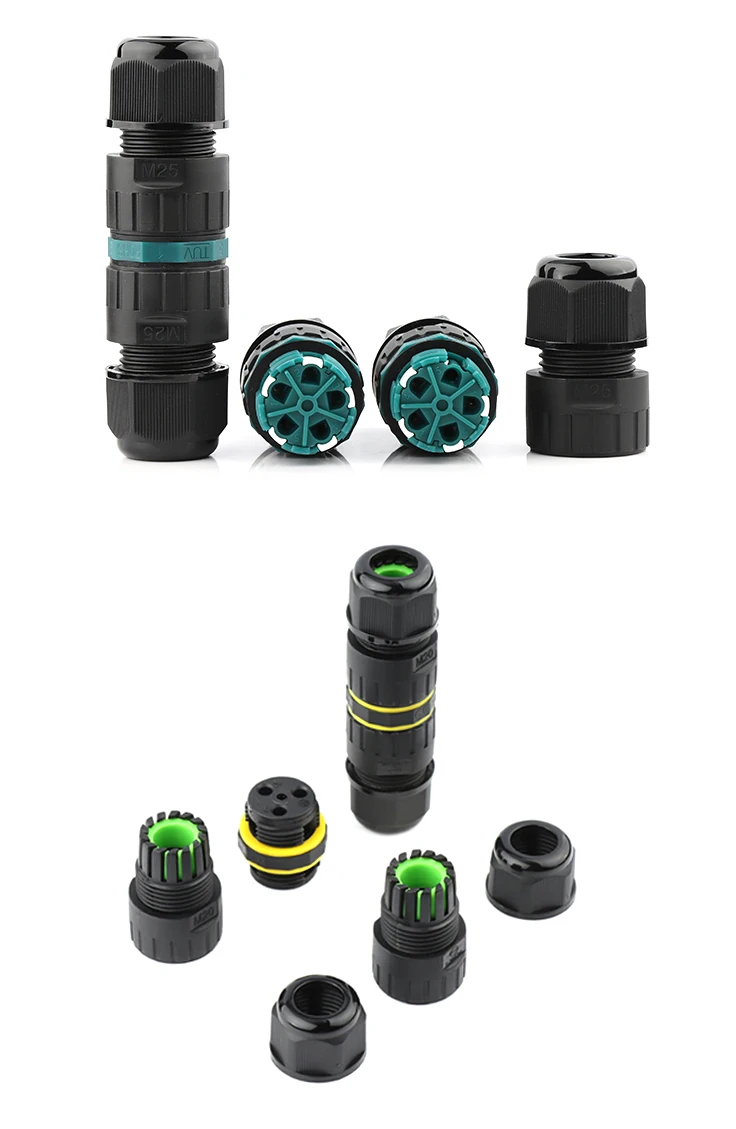 M25 M20 M16 Waterproof Power Wire Connectors - IP68 Level