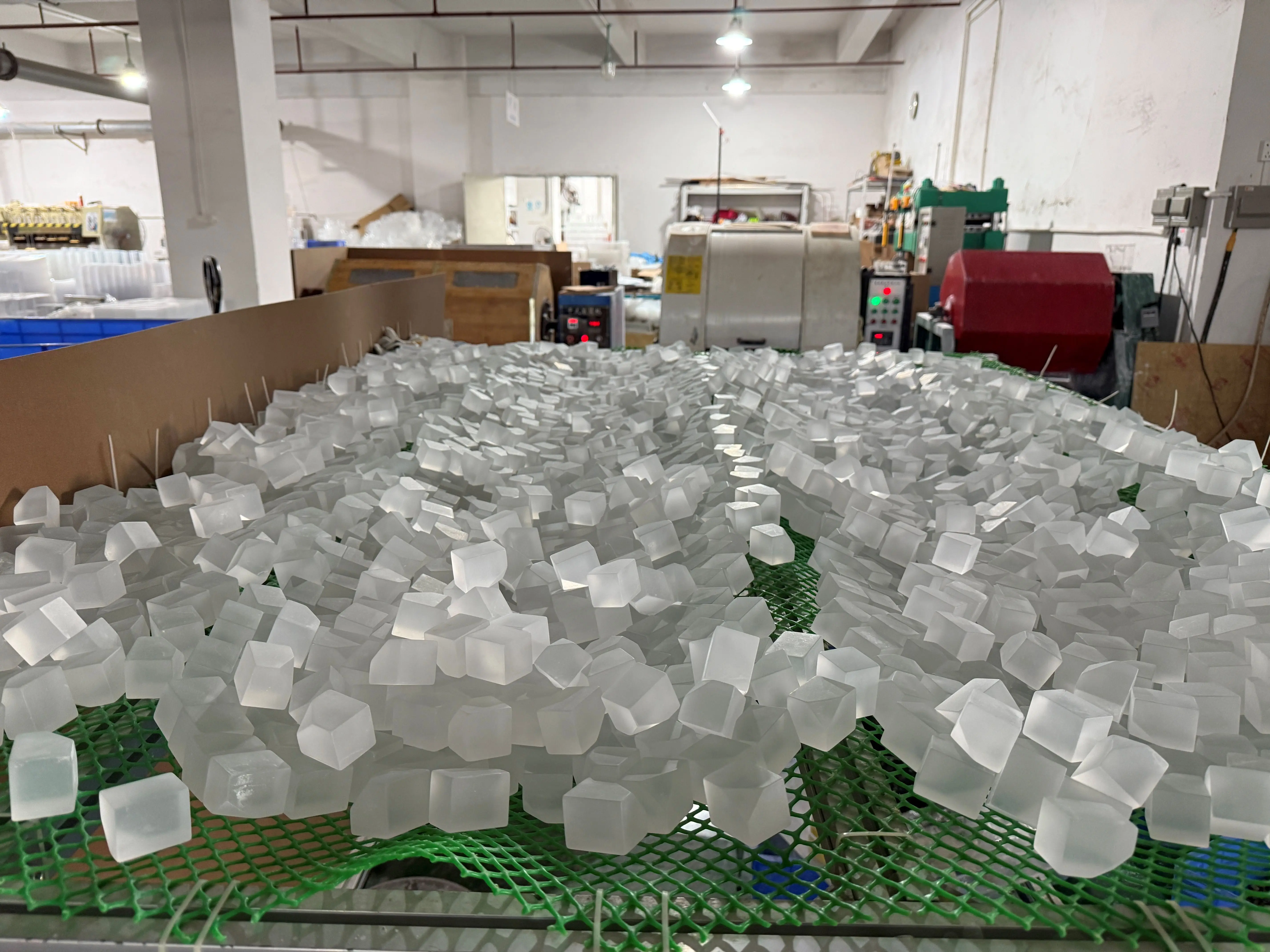 Custom Silk-screen Logo Cuboid Acrylic Display Block Lucite Frosted ...