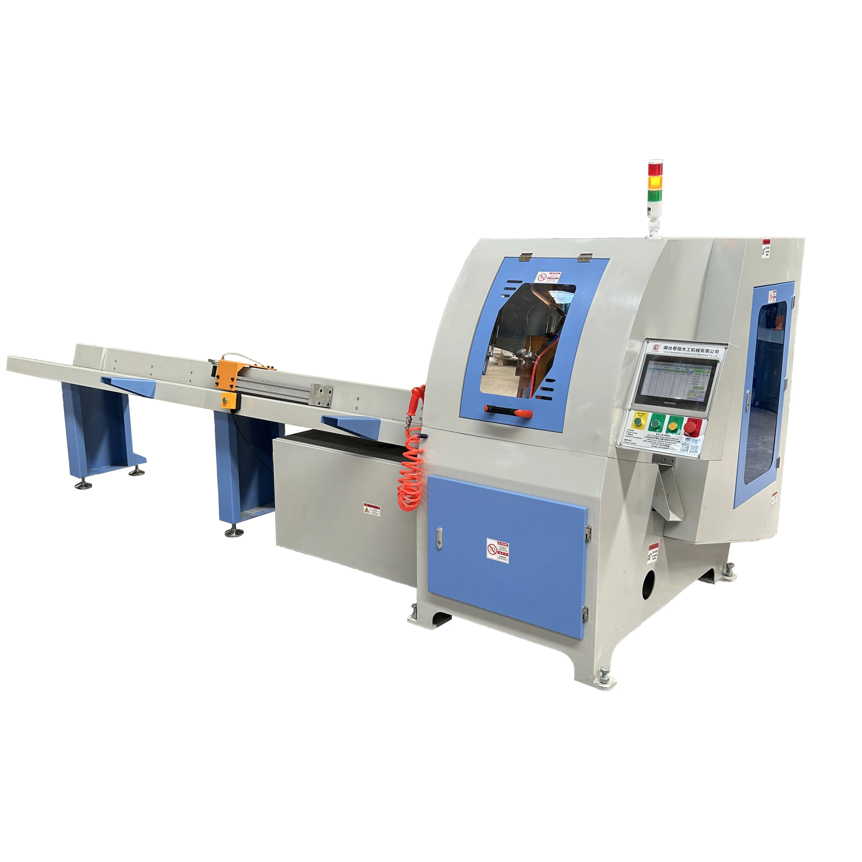 Automatic Feeding CNC Triangular Miter Sawing Machine Used Horizontal ...