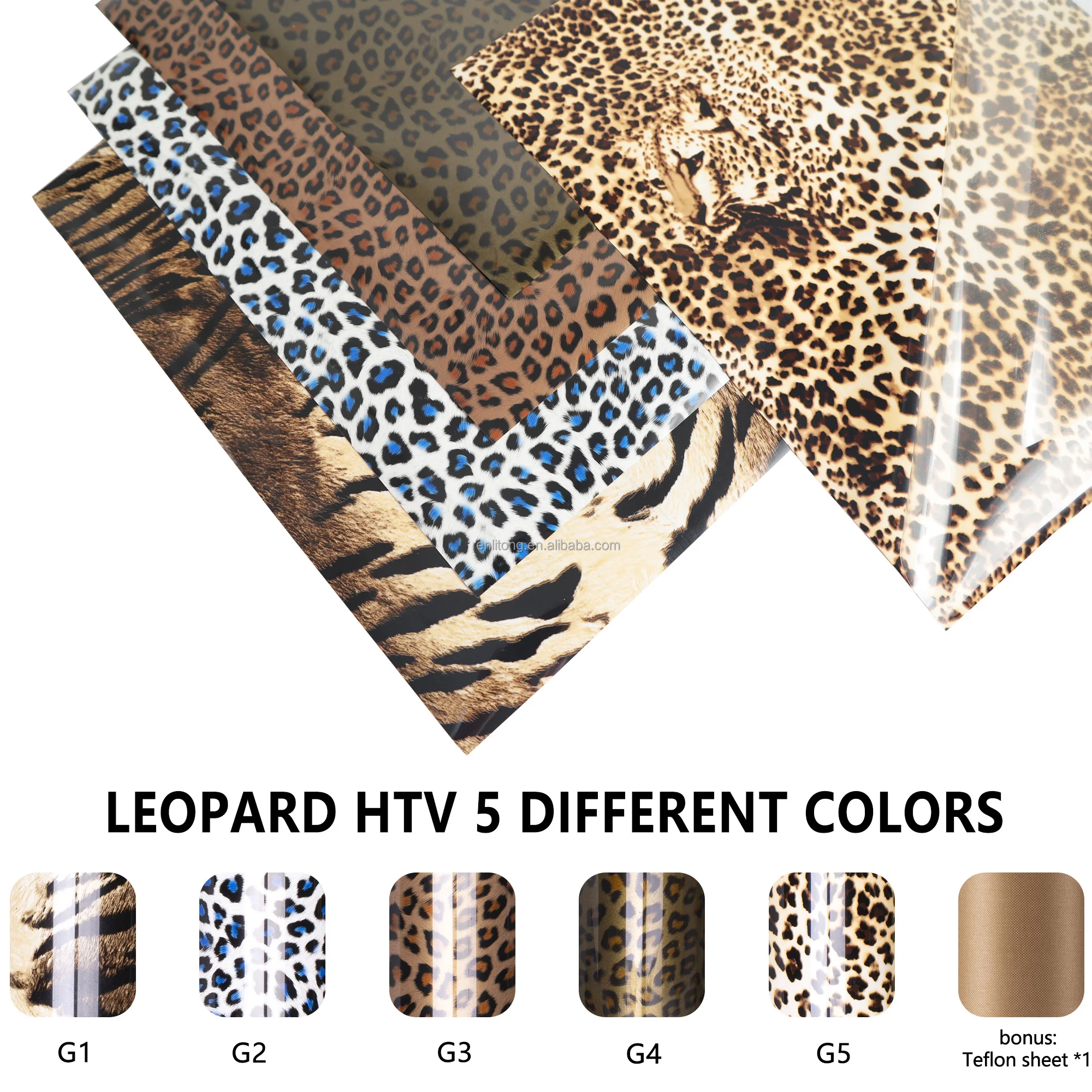 Renlitong Leopard Print Heat Transfer Series Vinyl For T Shirt Printing ...