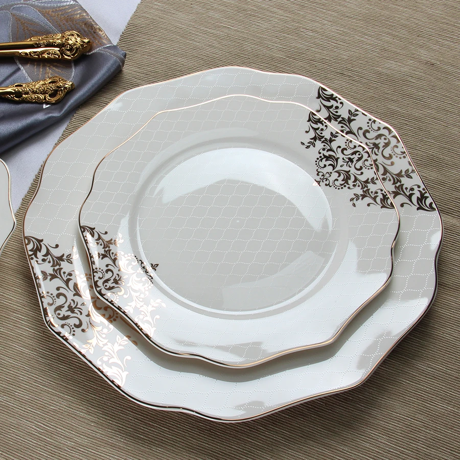 Turkish Market Nice Design with Gold Line 18pcs Dinnerware Set Bone ...