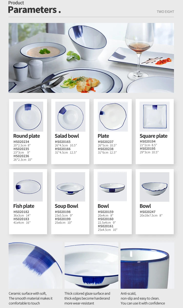 High Quality Hotel Style Chinaware Plate Modern Japanese Porcelain ...