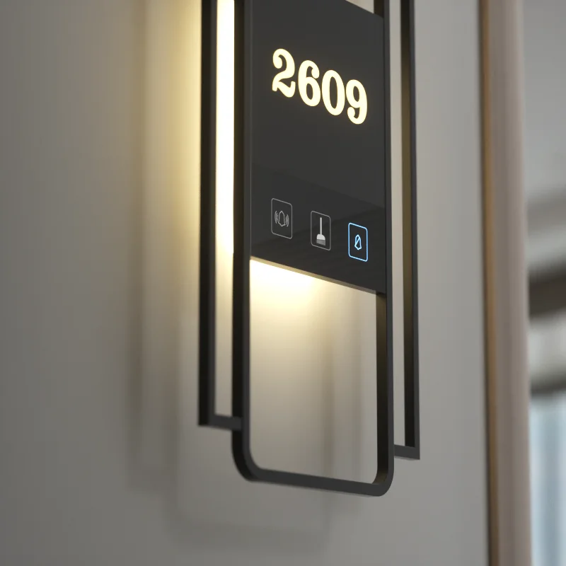 EZD Gold Modern Door Plates for Hotels - Customizable