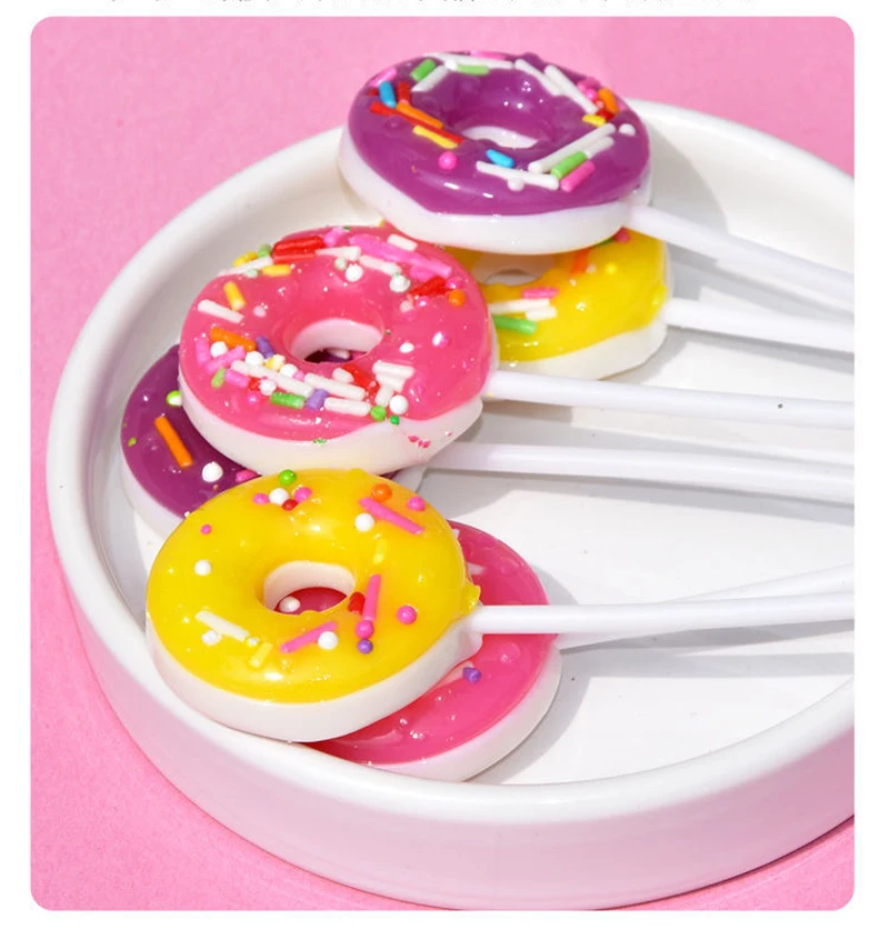Factory Customized Novelty Donut Shaped Fruity Hard Candies