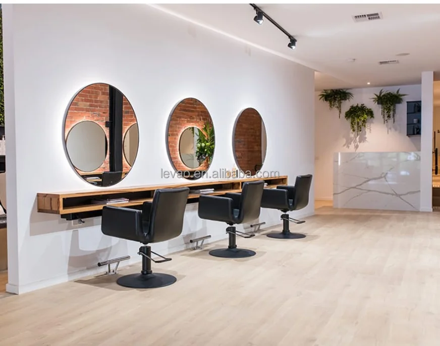 Wholesale Hair Styling Mirror Wooden Barber Station Mirror Barber Unit ...