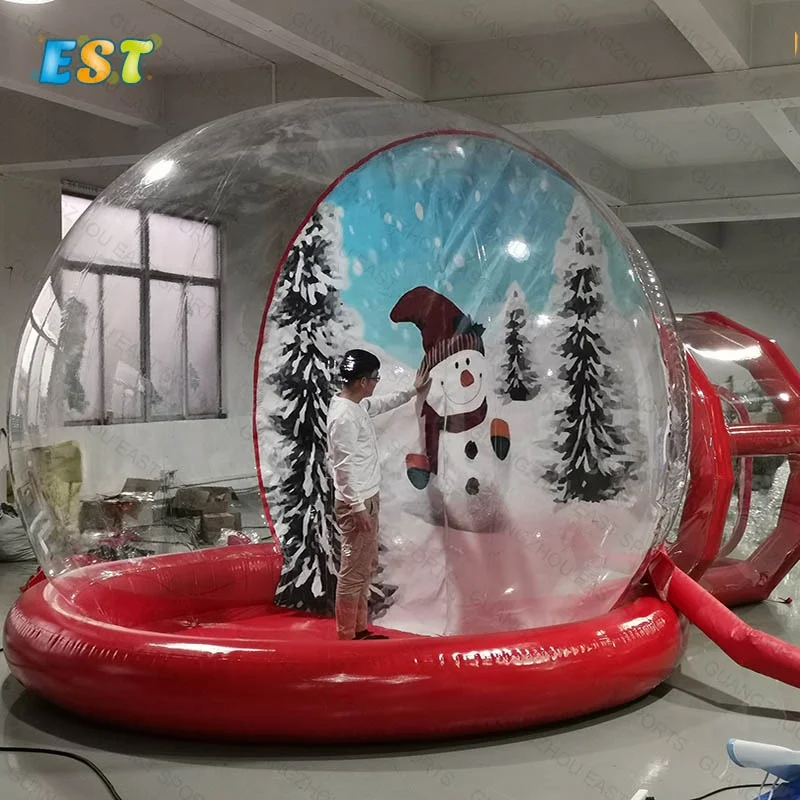 Large Christmas White Inflatable Snow Globe Outdoor Christmas Photo ...