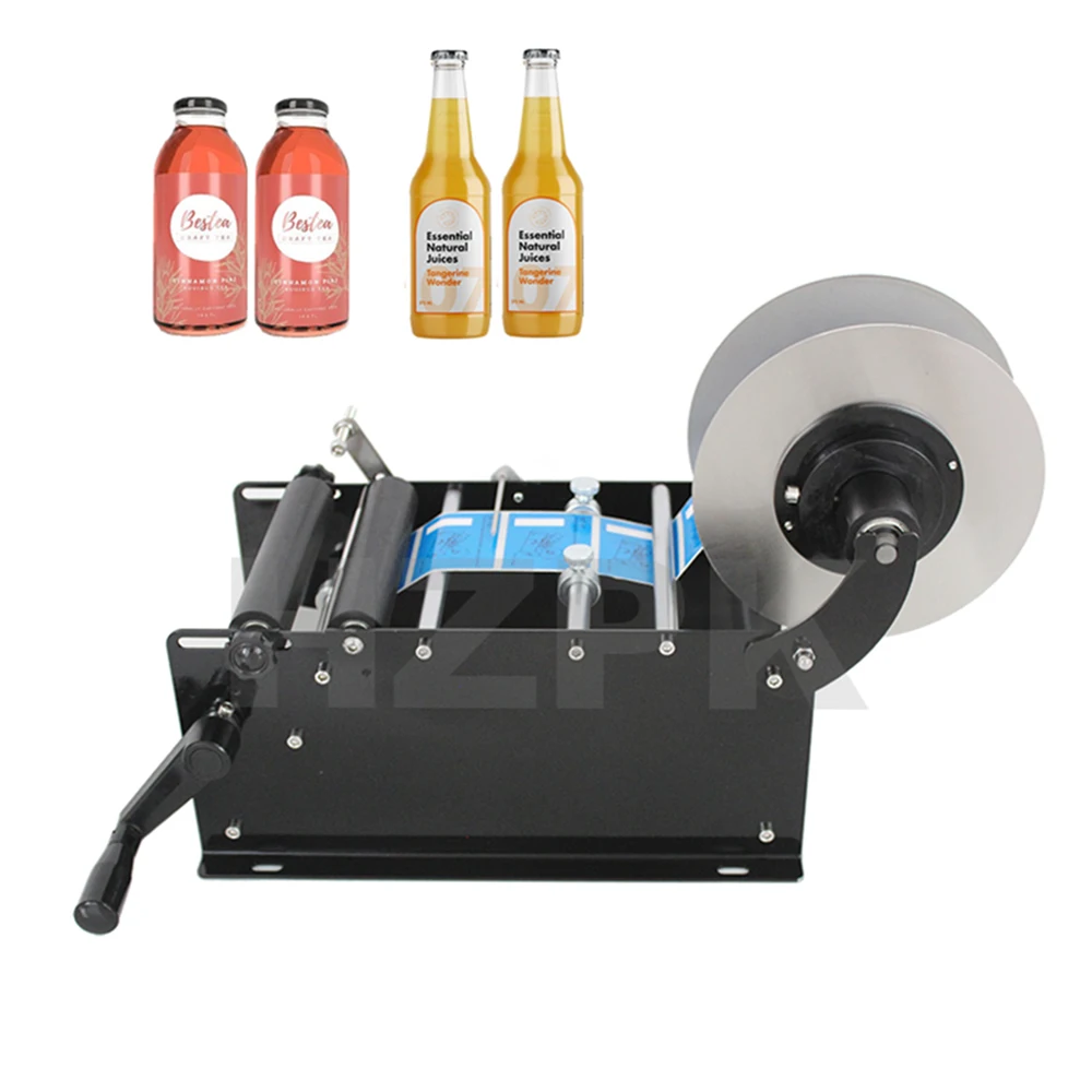 HZPK MT-30 Manual Bottle Label Applicator & Label Maker Machine