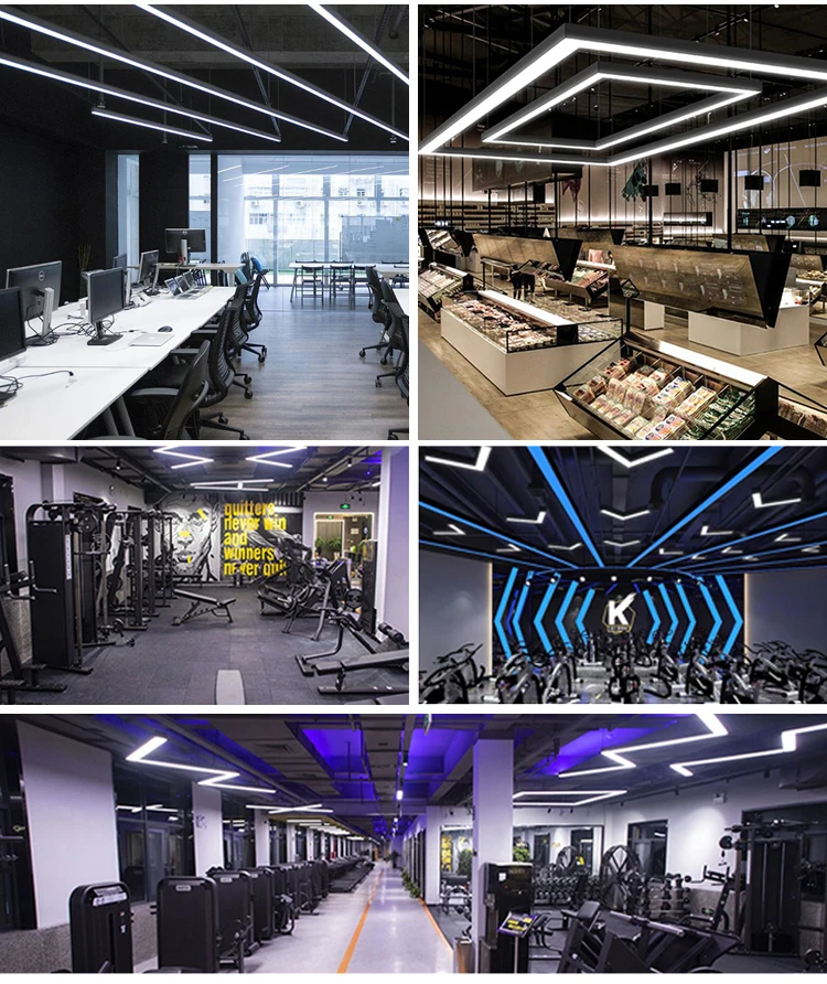 Customized 8ft 4ft Led Shop Light Fixture Linkable Seamless Connection ...