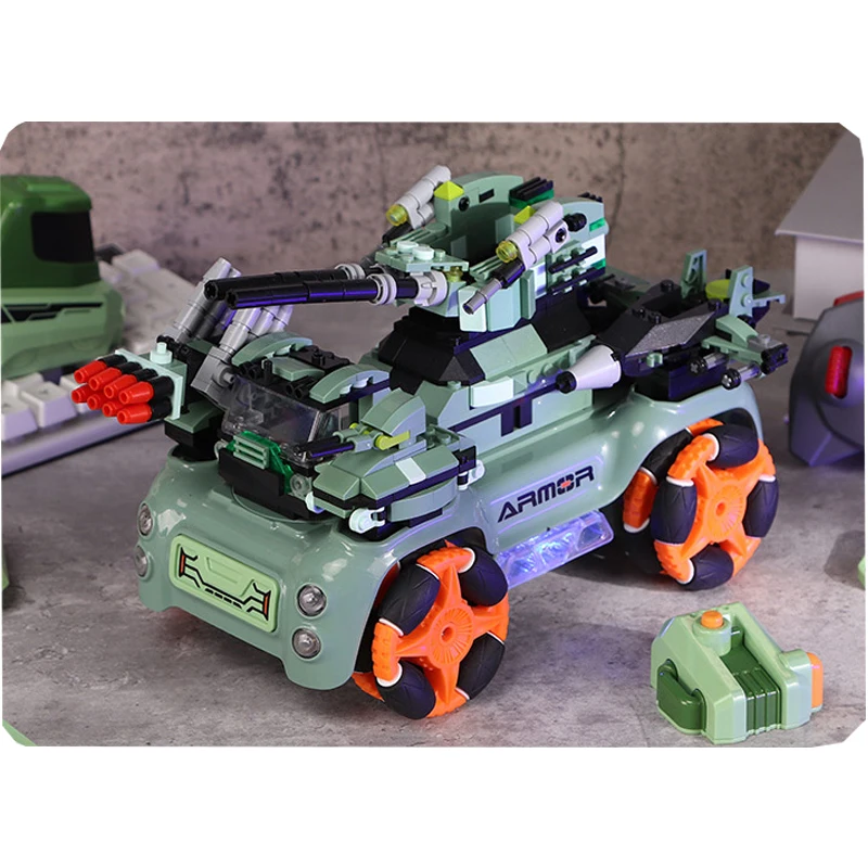 461 Pcs Educational Construction Fighting Vehicle Rc Climbing Building ...