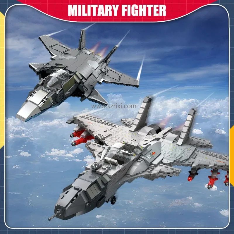 Jie Star 61057 Military Army Fighter Jet Model Diy Assemble Airplane ...