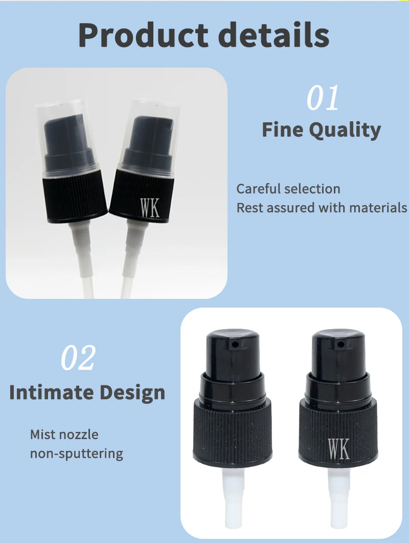 20/410 essential oil cosmetic dispenser pump black plastic treatment ...