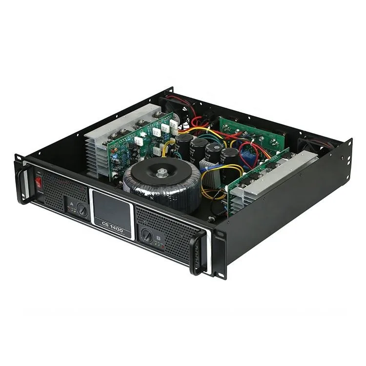 CS1400 2 Channel Class H Power Amplifier - 250W Stereo Amplifier for Stages