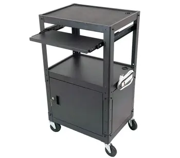 Classroom Presentation Carts With Keyboard Tray Steel Frame Av ...