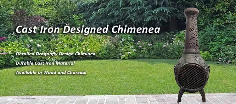 Dragonfly Chiminea - Aluminum Log Burner for Outdoor Fun