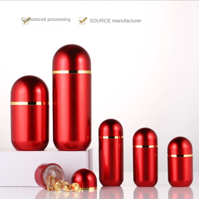 IN STOCK Capsule Shape Design Capsules Bottle Plastic for Pill Tablets ...