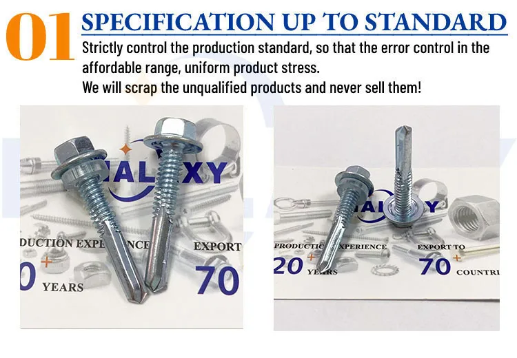 Malaxy Gypsum Screw Anti Rust Tornillos Hex Head Self Drilling Screw ...