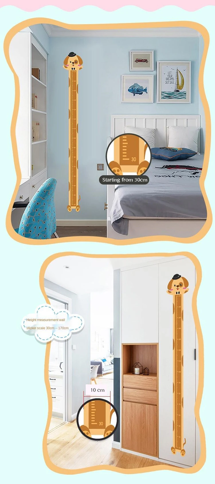 Wholesale Waterproof Decoration Vinyl Wall Stickers For Height ...