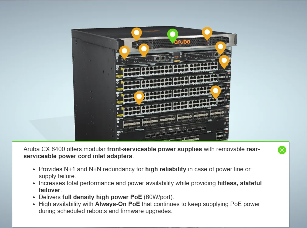 HPE Aruba Networking CX 6400 Switch Series - High Speed & Reliable