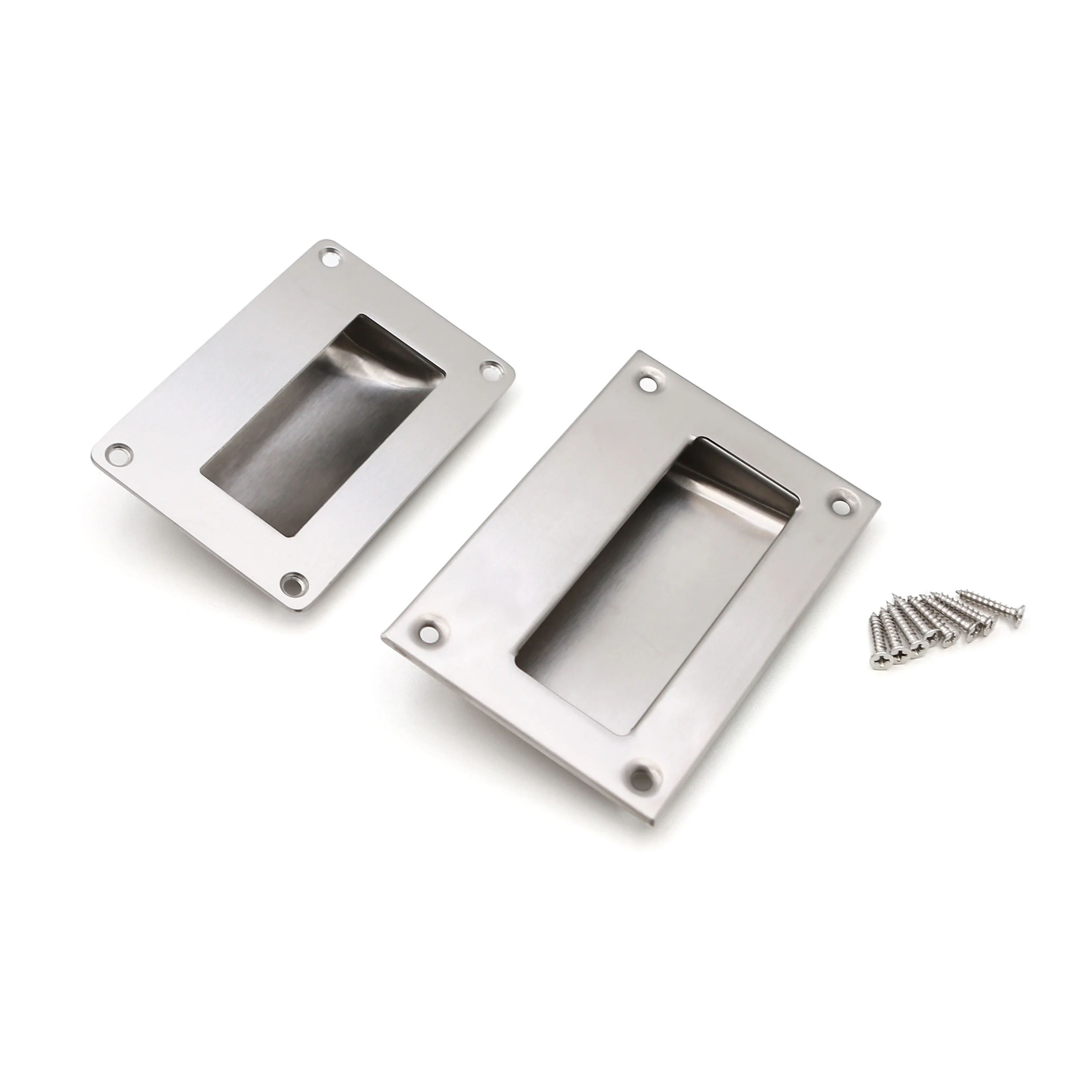 Furniture Handle Stainless Steel Square Flush Concealed Kitchen Cupboard Cabinet Pulls Hidden ...